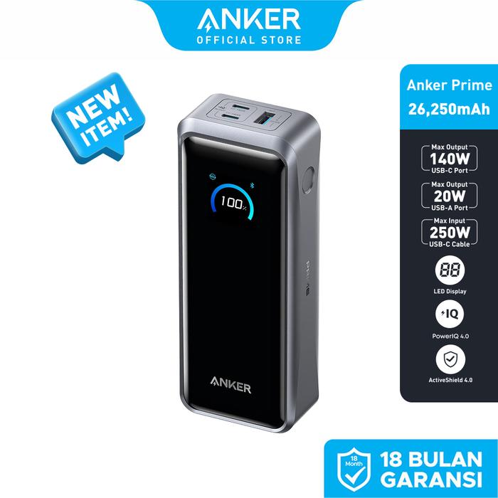 Promo Anker Prime Power Bank, 26,250mAh 3-Port Portable Charger with ...