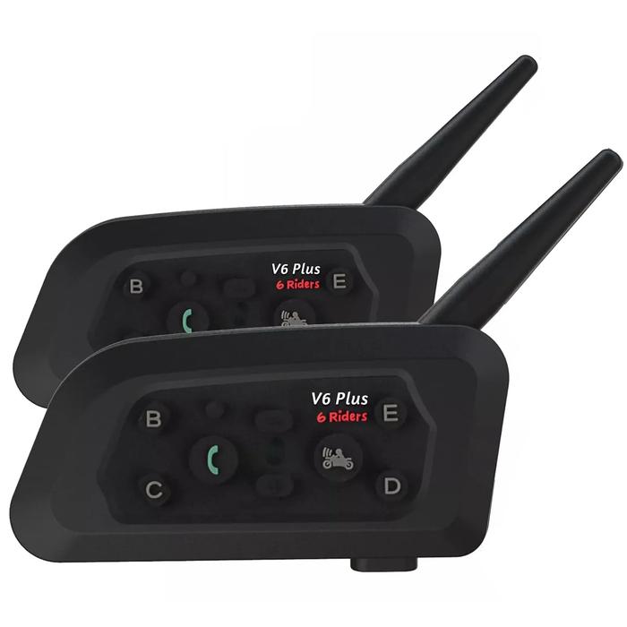 Promo Intercom V6 Pro Plus Headset Bluetooth Helmet 6 Riders Motorcycle ...