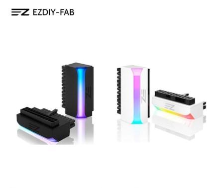 Jual EZDIY ATX 24 PIN 90 Angle Adapter with ARGB Module 90 degrees ...
