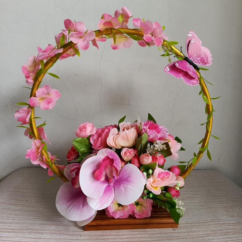 Bunga Meja Wreath Flower Rangkai Standing Polos Hiasan Bunga - Shop ...