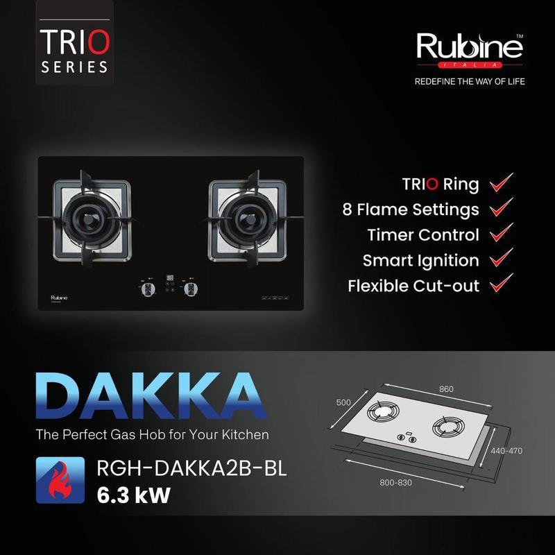 RUBINE GLASS HOB - RGH-DAKKA2B-BL - TikTok Shop Malaysia