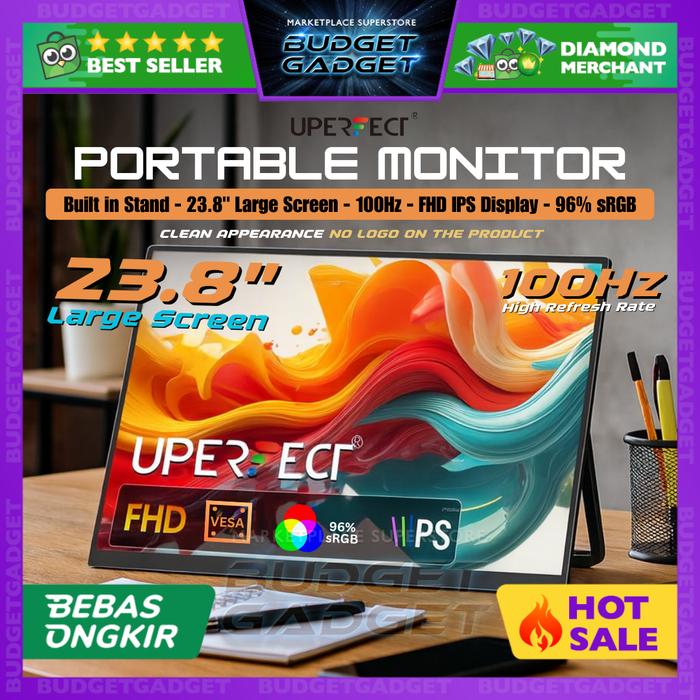 Jual UPERFECT Portable Monitor FHD BOE Display 23.8 Inch 1080p 100Hz ...
