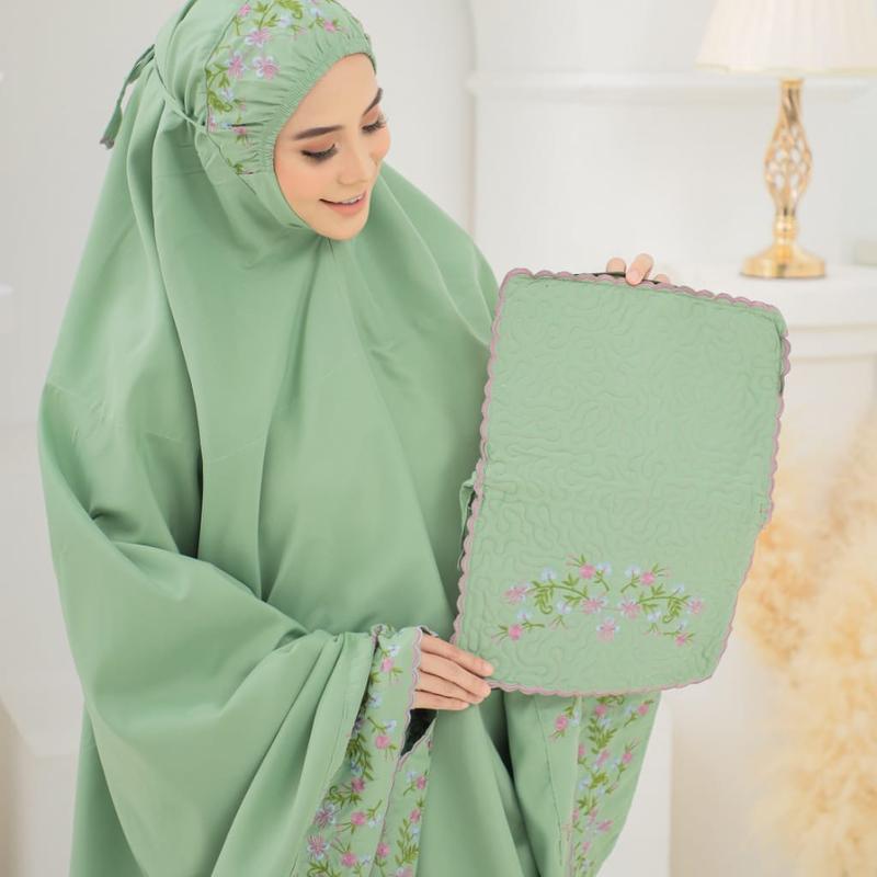 Telekung Aishah 100% Cotton Free Bag Bunga - TikTok Shop Malaysia