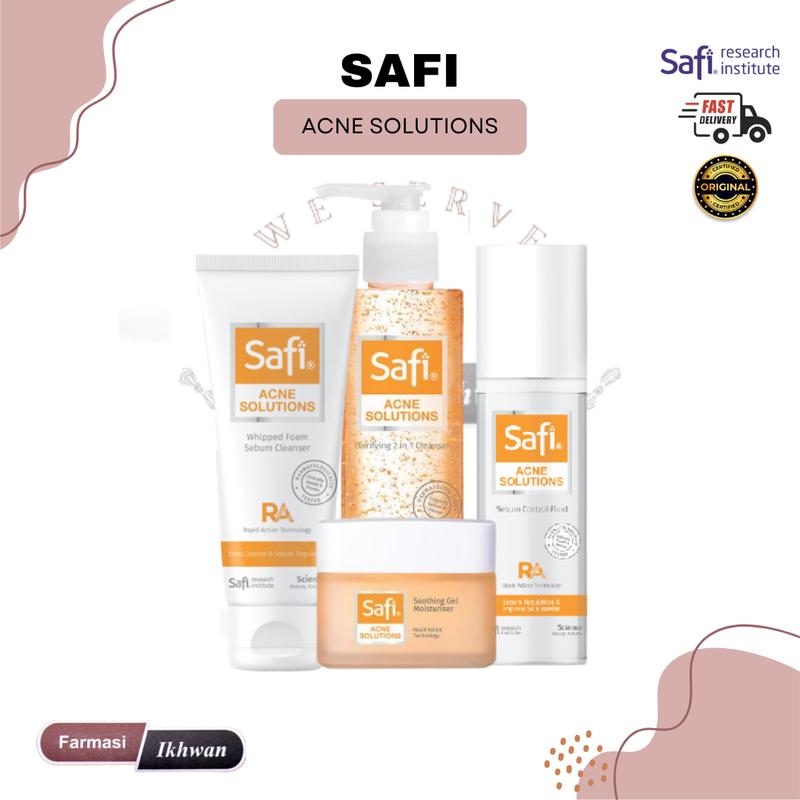 Safi Acne Solution Cleanser/Sebum Control Fluid/Gel Moisturiser ...