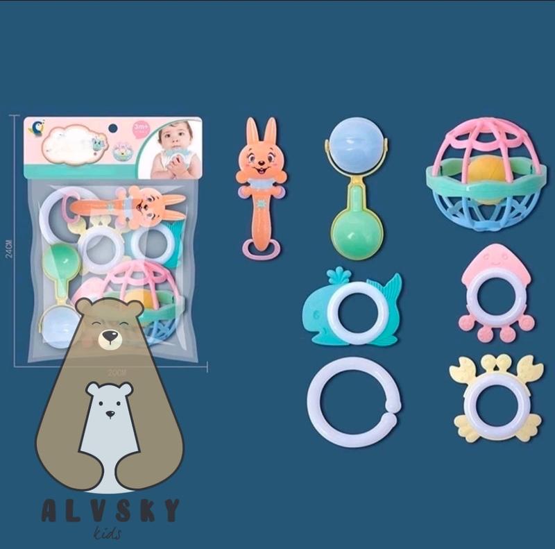 MAINAN GIGITAN BABY / TEETHER SET BAHAN SILICON DAN PLASTIK - Shop ...
