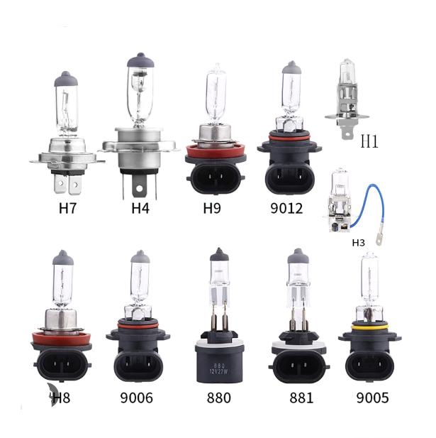 Car Motorcycle Halogen Headlamp Headlight Bulb H1 H3 H4 H7 H8/H11 ...