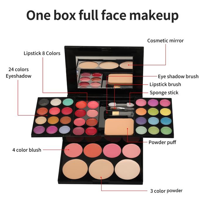Promo [Satu PCS] Make Up Set ADS Palette Eyeshadow 24 Warna Blusher ...