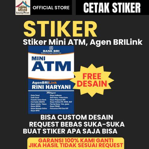 Bikin Stiker Brilink atau Stiker Mini ATM BRi untuk ditempel pada Kaca ...