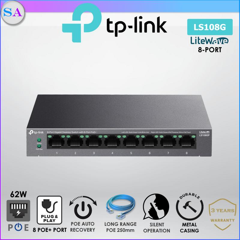 TP-Link LS105GP 5 Port 65W / LS108GP 8 Port 62W PoE+ LiteWav - TikTok ...