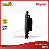 Promo Legrand Saklar Mallia Sense 2G Switch 1W 16AX Matt Black 281002MB ...