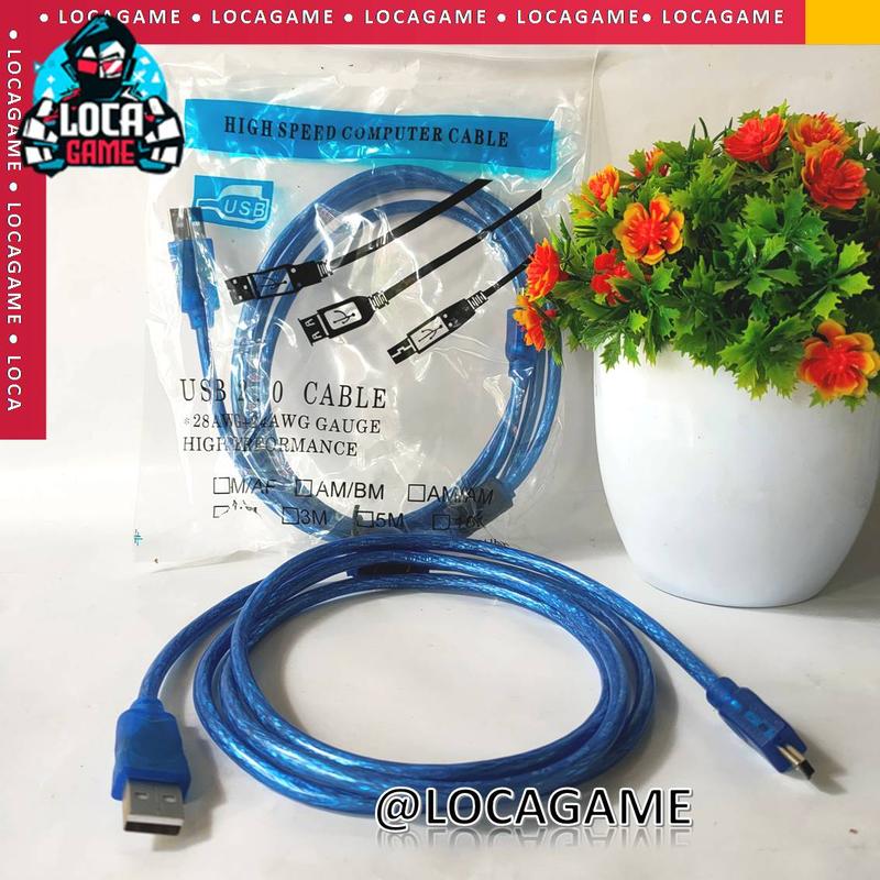 KABEL CAS CABLE CHARGER STICK STIK PS 3 WARNA BIRU POLOS - Shop | Tokopedia
