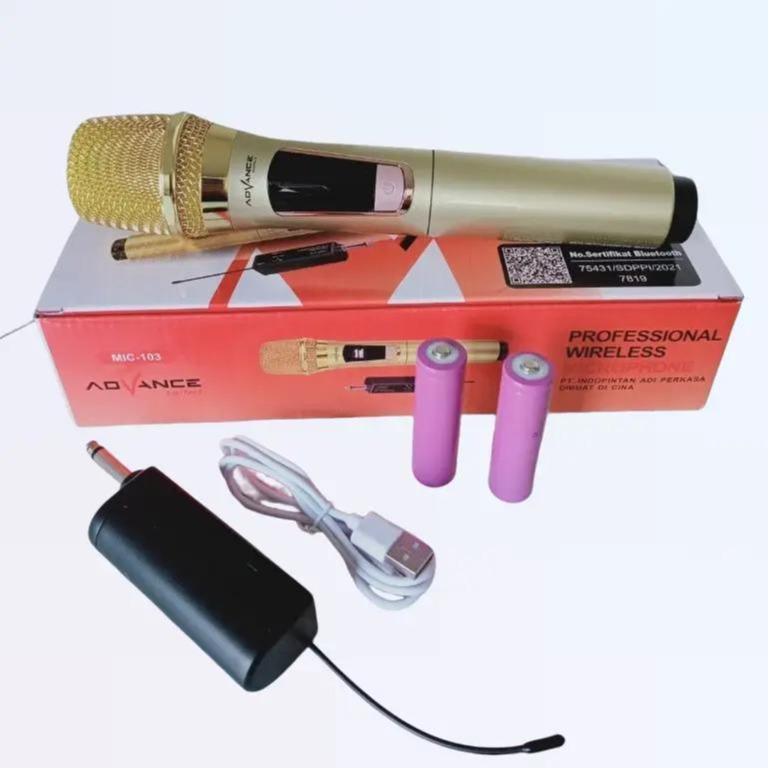 Mic Wireless Single Advance MIC 103 Mic Profesional WireleslMic ...