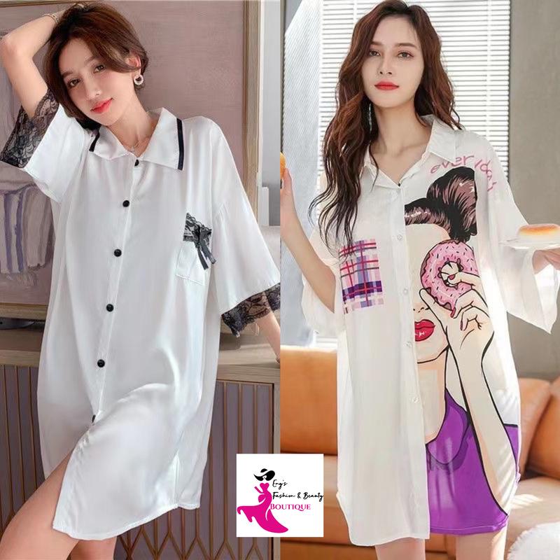 Baju Super Sunday Sexy Loose Pyjamas with Lace Highly Popular - TikTok ...