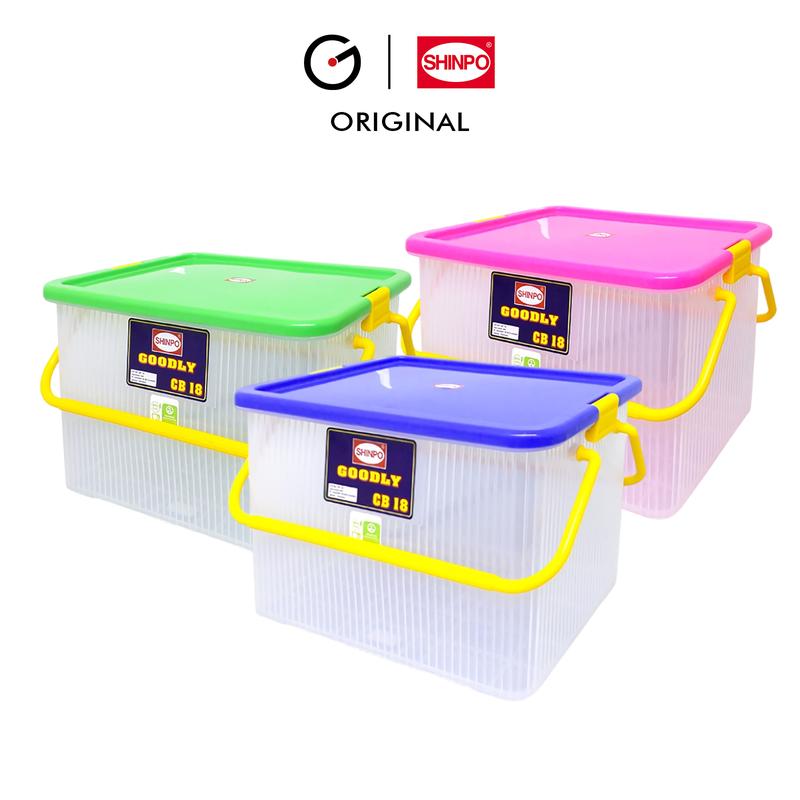 SHINPO Box Penyimpanan Kontainer Plastik 18 L Goodly Container Box Lock ...