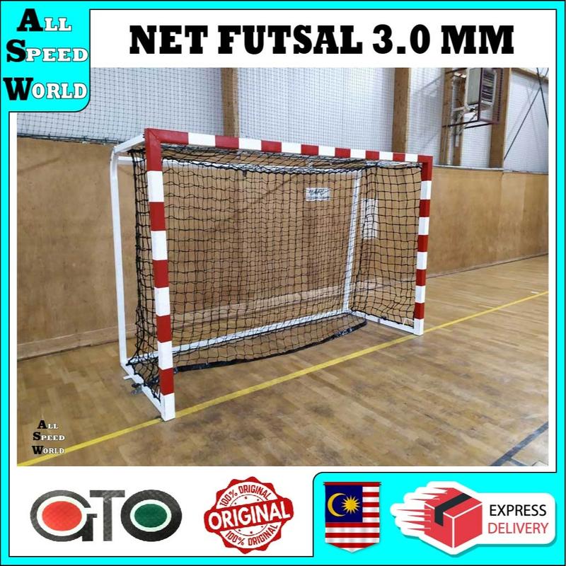 2 PCS GTO FUTSAL NET 3.0MM GOAL BLACK NETTING ONE PAIR FULL SIZE ...