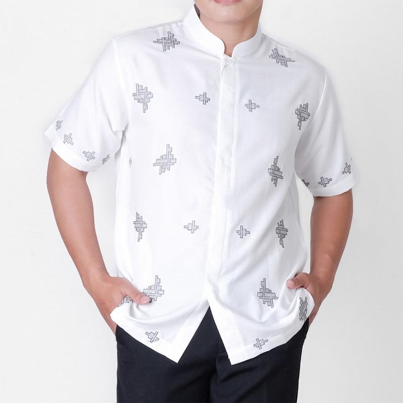 Baju Koko Lengan Pendek Dewasa Bahan Poly Katun Muslim Motif - Shop ...