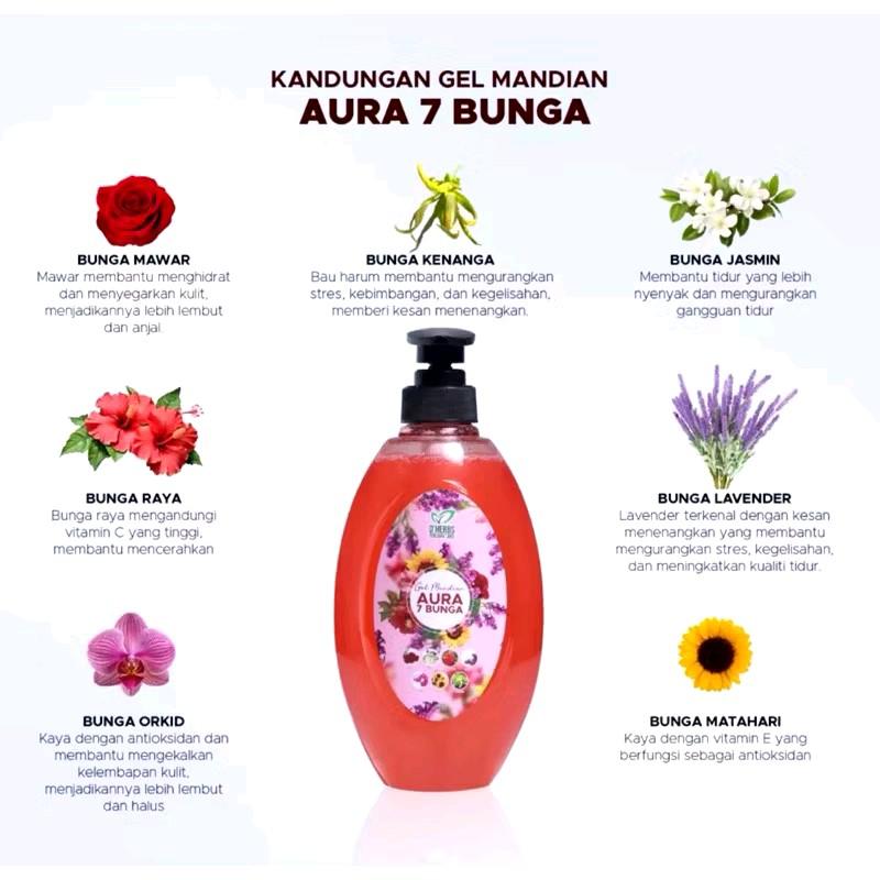 Dherbs aura 7 bunga gel 500ml SHAMPOO Conditioner Haircare - TikTok ...