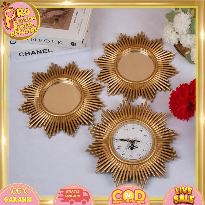 PRO Jam Dinding Cermin Set 3 Pcs Wall Decor Isi 3 Hiasan dinding - Shop ...