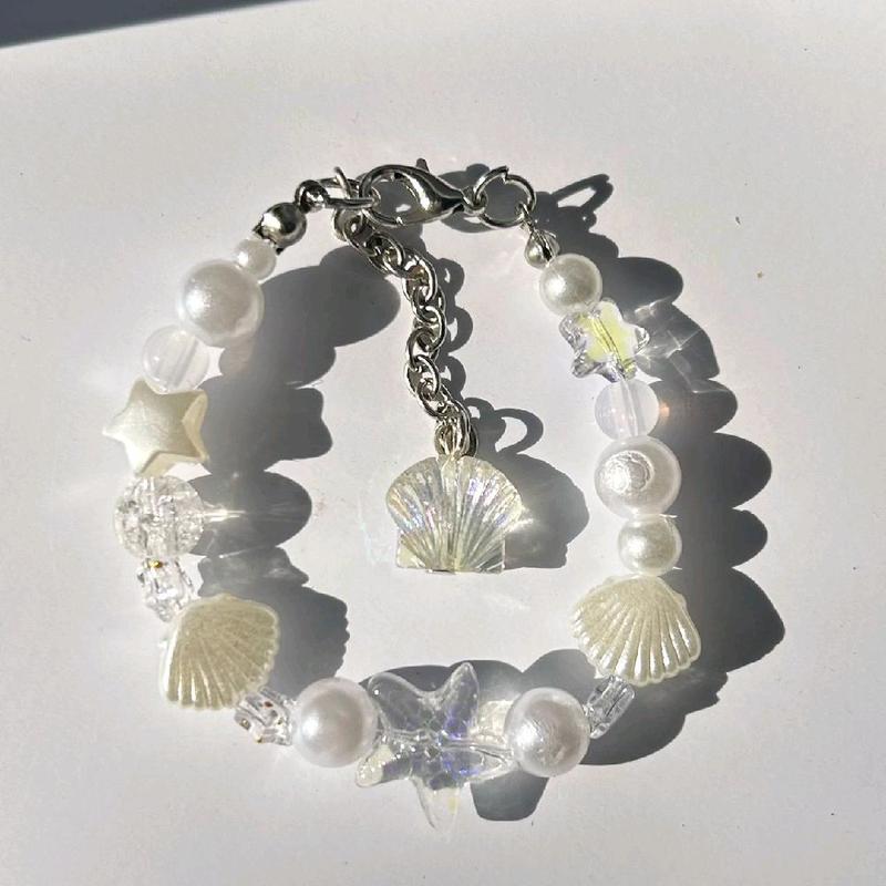 Starfish beads bracelet/ sea theme bracelet/ gelang manik bintang laut ...
