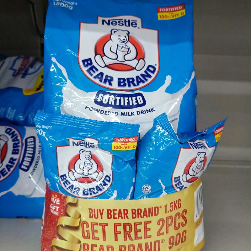 Bear brand 1500g Get Free 2 pcs 90g Fortified Powdered Milk Drink ...