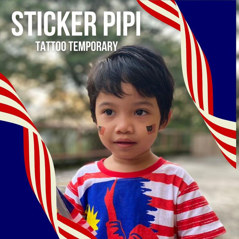 STICKER TATTOO MERDEKA, BENDERA MALAYSIA, BODY TATTOO / Sticker ...