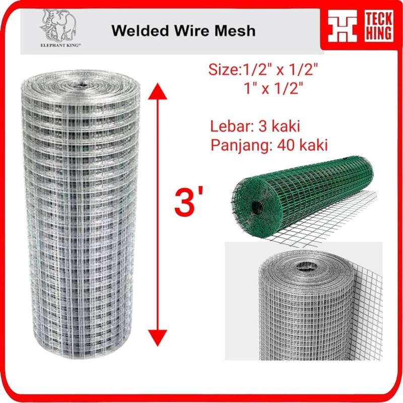 Gajah 3feet x 40feet Welded Wire Mesh /Green PVC Coated Wire - TikTok ...