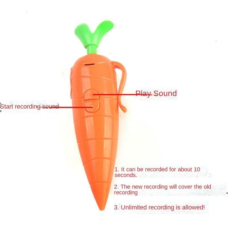 New Simulation Carrot Voice Recorder Electronic Sound Toy Can Write ...
