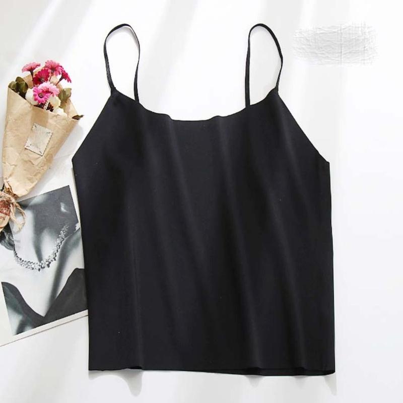 Chic Thin Ice Silk Traceless Sling Tank Top Bralette Crop Tops - TikTok ...