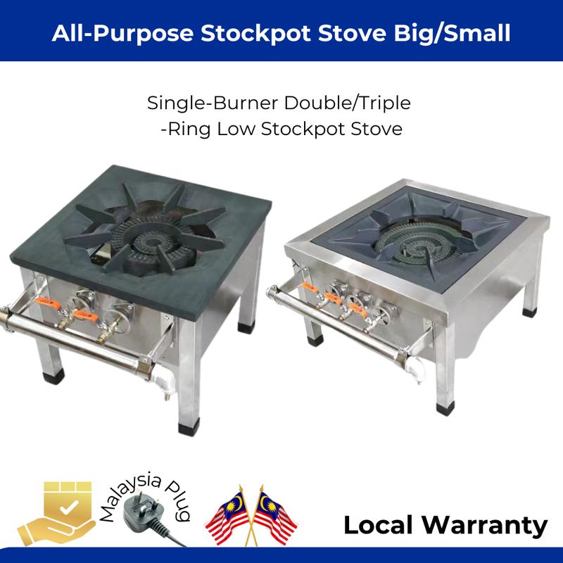 Commercial Low Stockpot Stoves – Single/Double -Burner Double-Ring ...