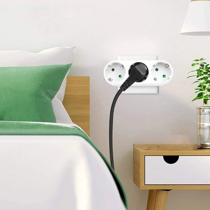 Jual EU Plug Multiple Power Adapter Outlet Germany Standard 1 To 3 Way ...