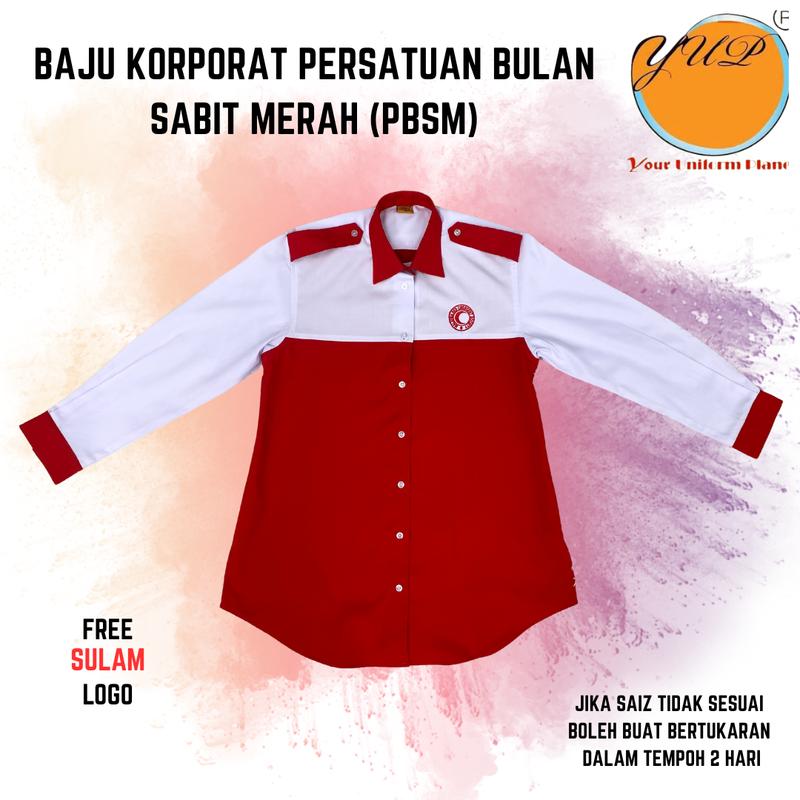 Baju Korporat Persatuan Bulan Sabit Merah (PBSM) (BSMM) Cotton - TikTok ...