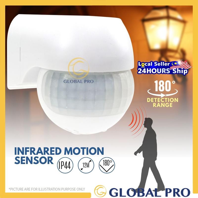 POTRIC Wall-Mounted Infrared Motion Sensor PIR Sensor Adjustable ...