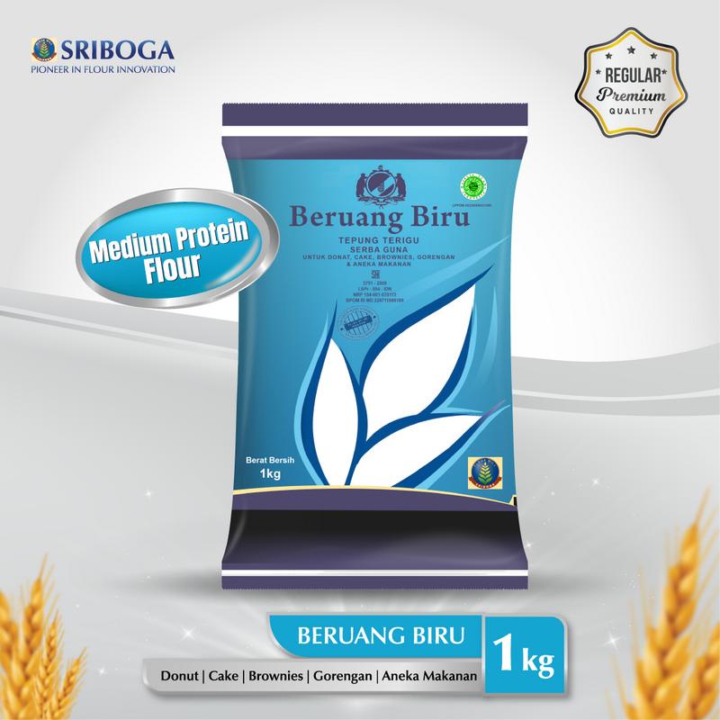 Tepung Terigu Sriboga Beruang Biru Reguler 1KG - Shop | Tokopedia