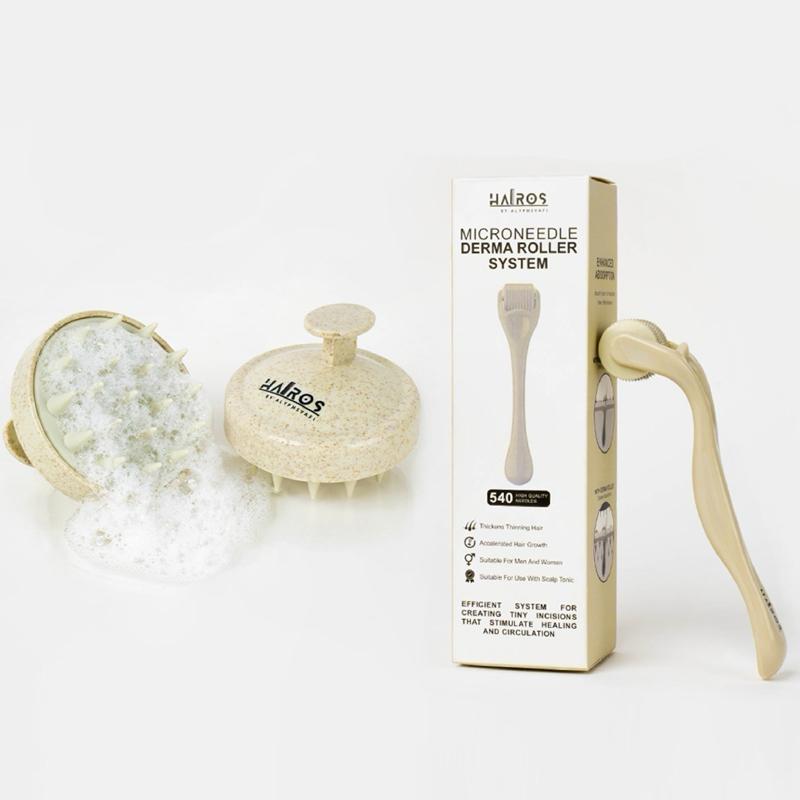 [HAIROS] Hair Care Kits - Dermaroller 0.5MM + Scalp Brush - TikTok Shop ...
