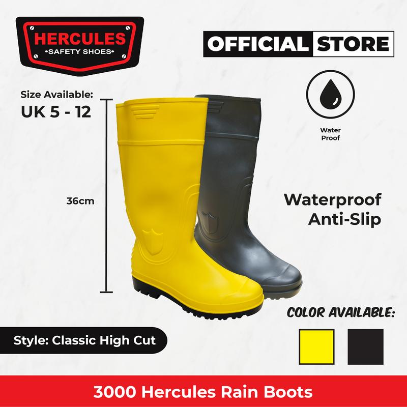 HERCULES 3000 RAIN BOOTS (BLK & YEL) (KASUT HUJAN HERCULES 3000 ...