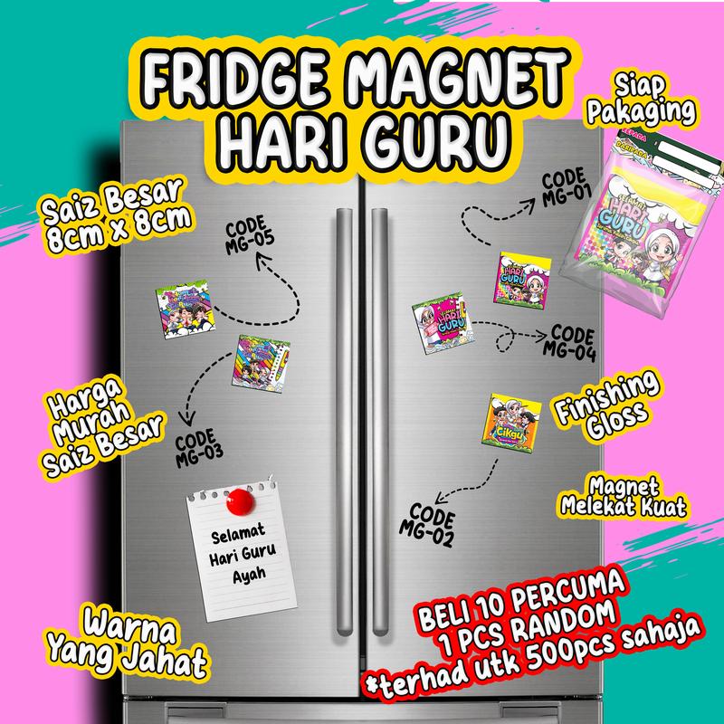 Magnet Peti Sejuk, Saiz Besar (8x8cm), Sesuai untuk Hari Guru, - TikTok ...