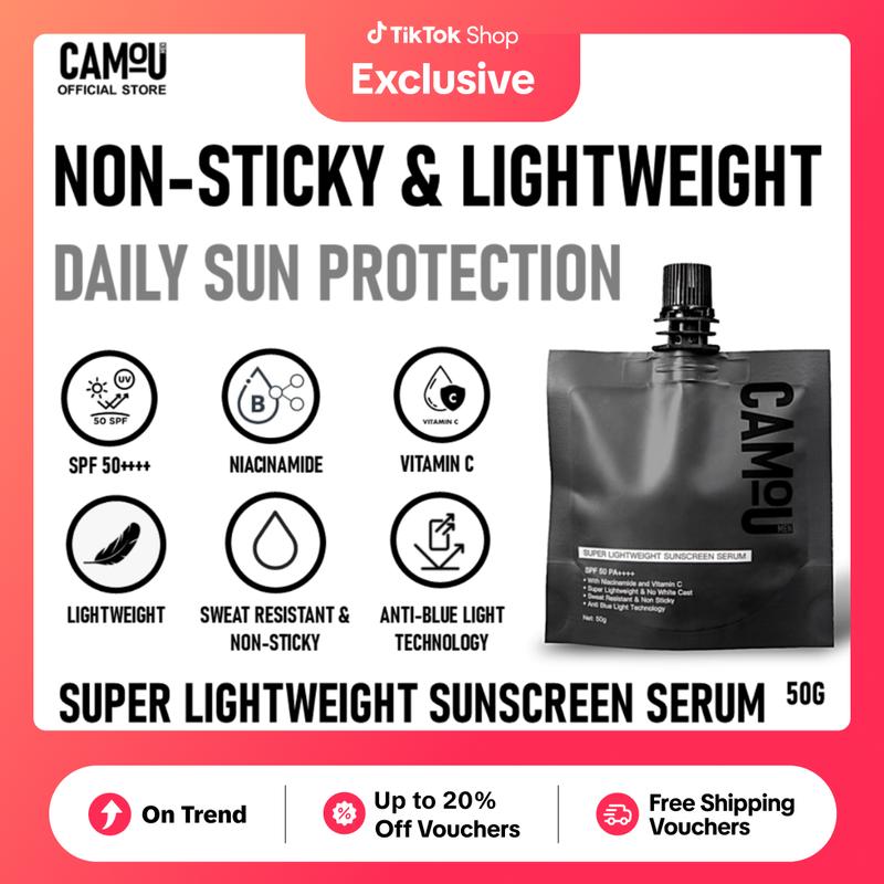 (NEW 50ml) Camou Super Lightweight Sunscreen Serum SPF 50 PA - TikTok ...