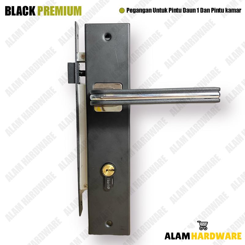 ALAM HARDWARE Handle Pintu Rumah Warna Hitam Bentuk Kotak Ukuran Kecil ...