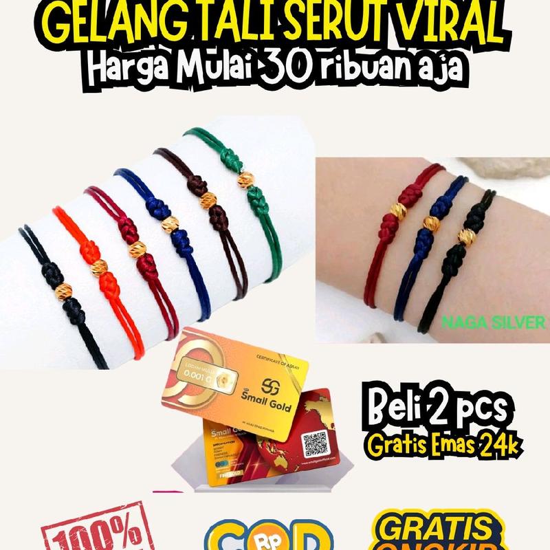 gelang tali serut model Semar Nusantara perhiasan lapis emas 24 k ...