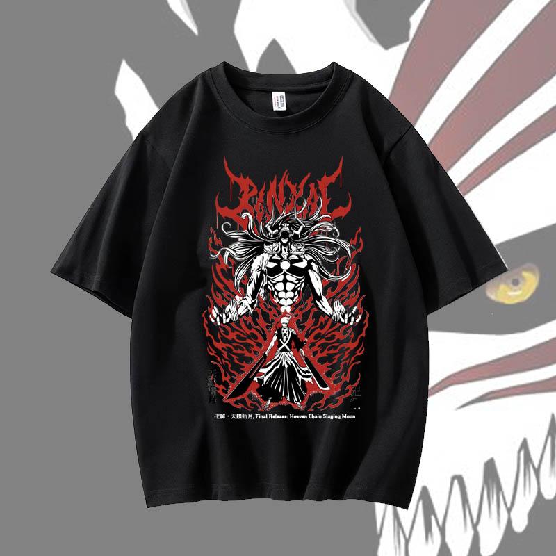 BLEACH, Anime, Kemeja-T Hitam Kapas Besar, Fesyen Musim Pana - TikTok ...