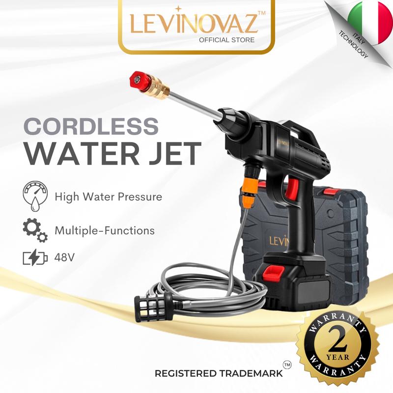 LEVINOVAZ Cordless Water Jet Gun Portable Wireless Car Washe - TikTok ...
