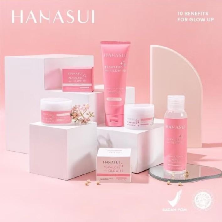 Paket Hanasui Flawgless Glow 10 Perawatan Pencerah Wajah - Shop | Tokopedia