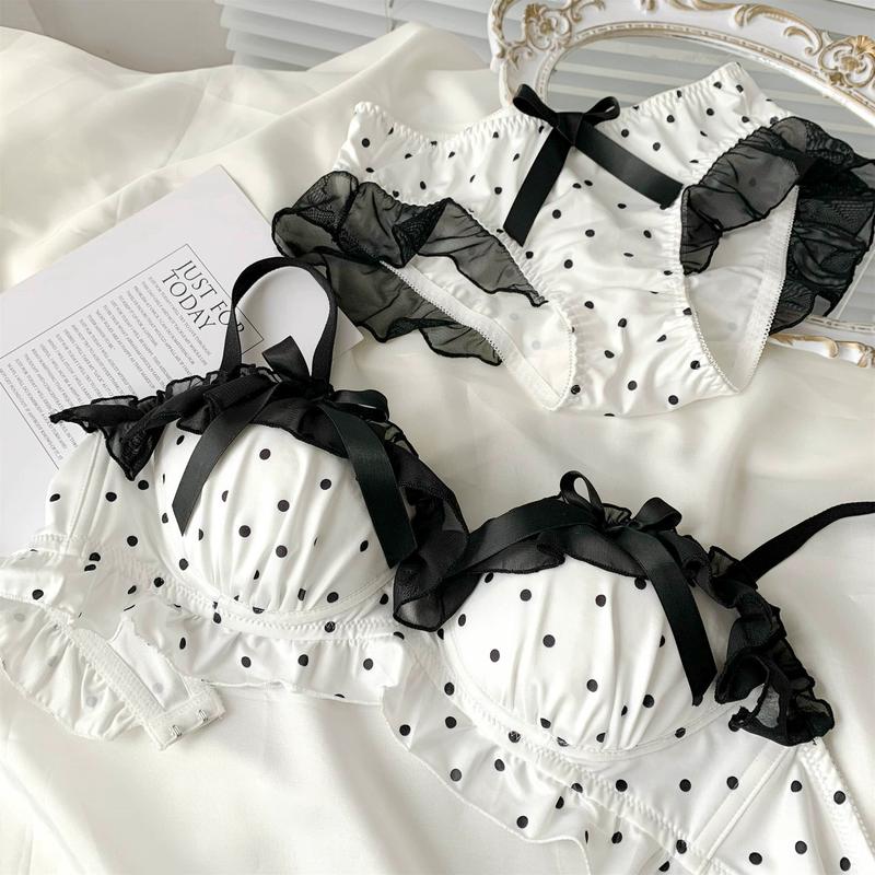 Baru Seksi gaya comel dan seksi Bow Polka Dot Pakaian Dalam Perempuan ...