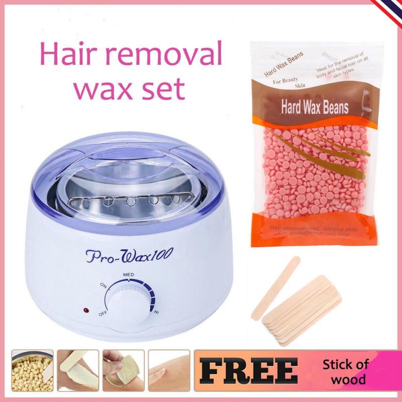 Hair removal wax set 1 white Pro100 wax warmer + 100 g wax pellets - TikTok Shop Malaysia