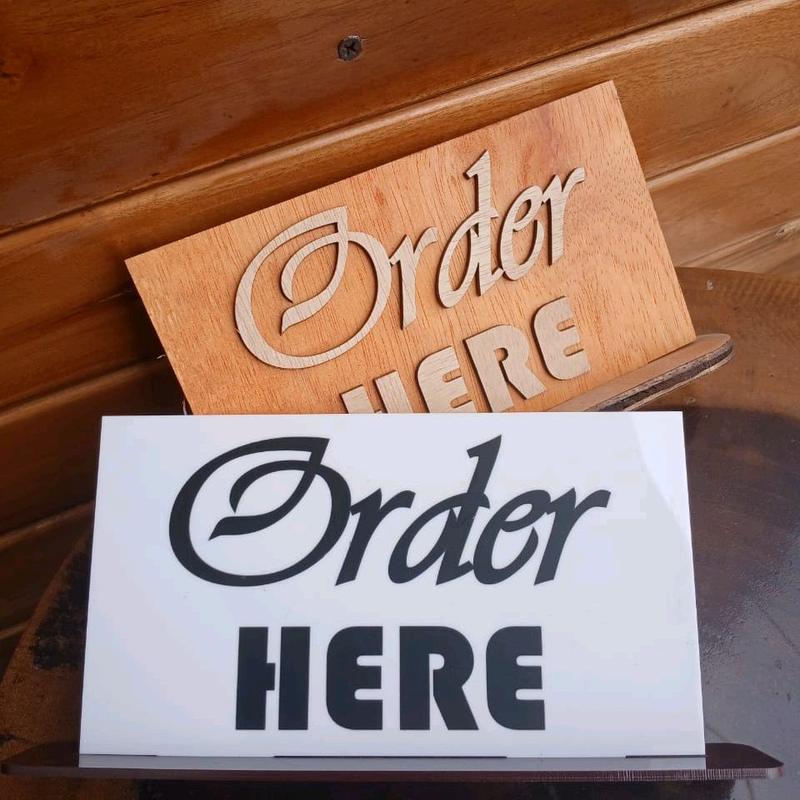 sign order here | tanda order disini | tanda meja order disini - Shop ...