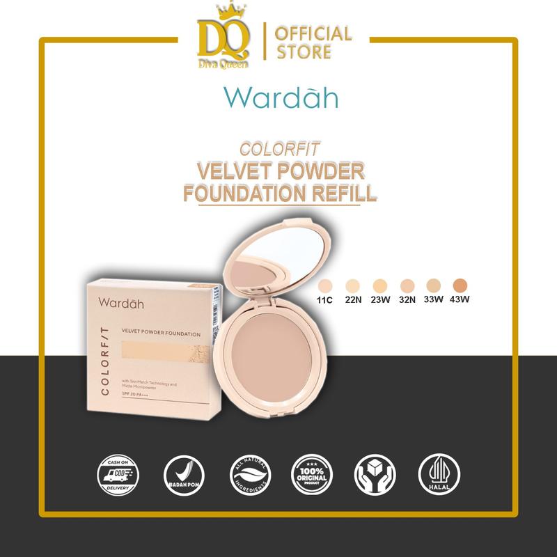 Wardah Colorfit Velvet Powder Foundation Refill 11 g - Shop | Tokopedia