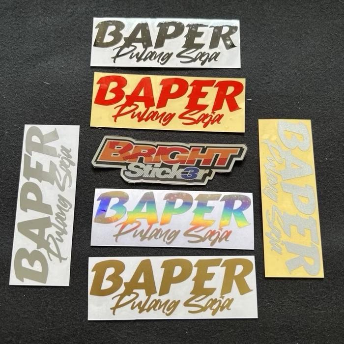Jual STICKER STIKER BAPER PULANG SAJA CUTTING - Hitam - Jakarta Timur ...