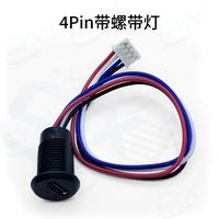 Jual Socket Female USB Type-C Waterproof Bulat Screw Mounting dan Led ...