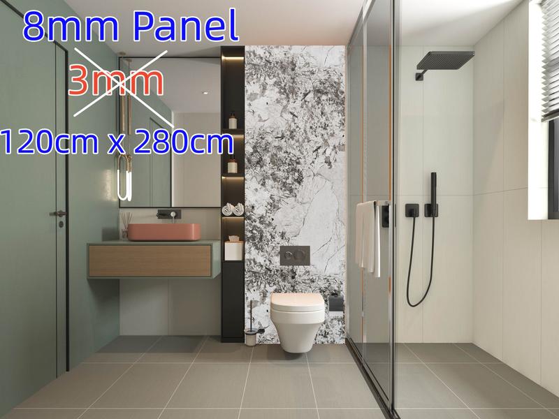 Thickness 8mm Wallpanel Marbel Sheet Marble WPC Dinding Mirror - TikTok ...