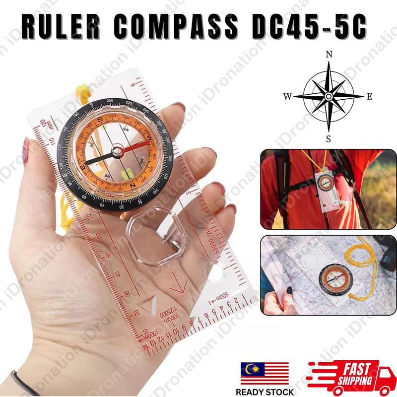 Multifunctional Compass Map Scale Ruler For Outdoor Camping Hiking ...